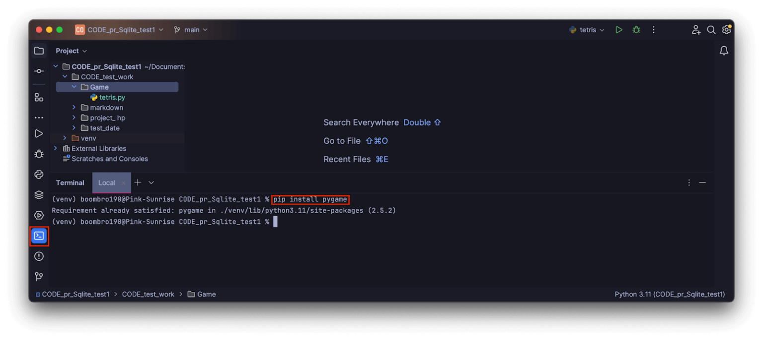 Создаём интерфейс игры на Python с помощью pygame — Код